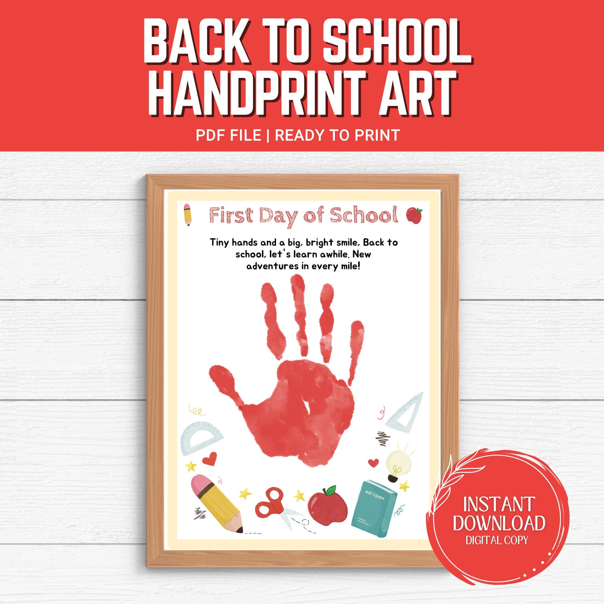 School Handprint Art | Back to School | Preschool Activity | Teacher ...