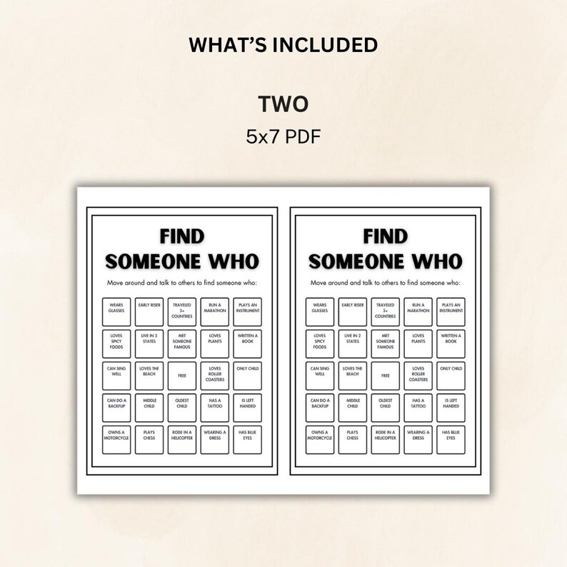 Find Someone Who Printable, Get to Know Bingo, Icebreaker Game, Find ...