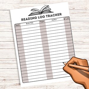 Reading Log Printable, Reading Tracker, Books to Read, Reading Log ...