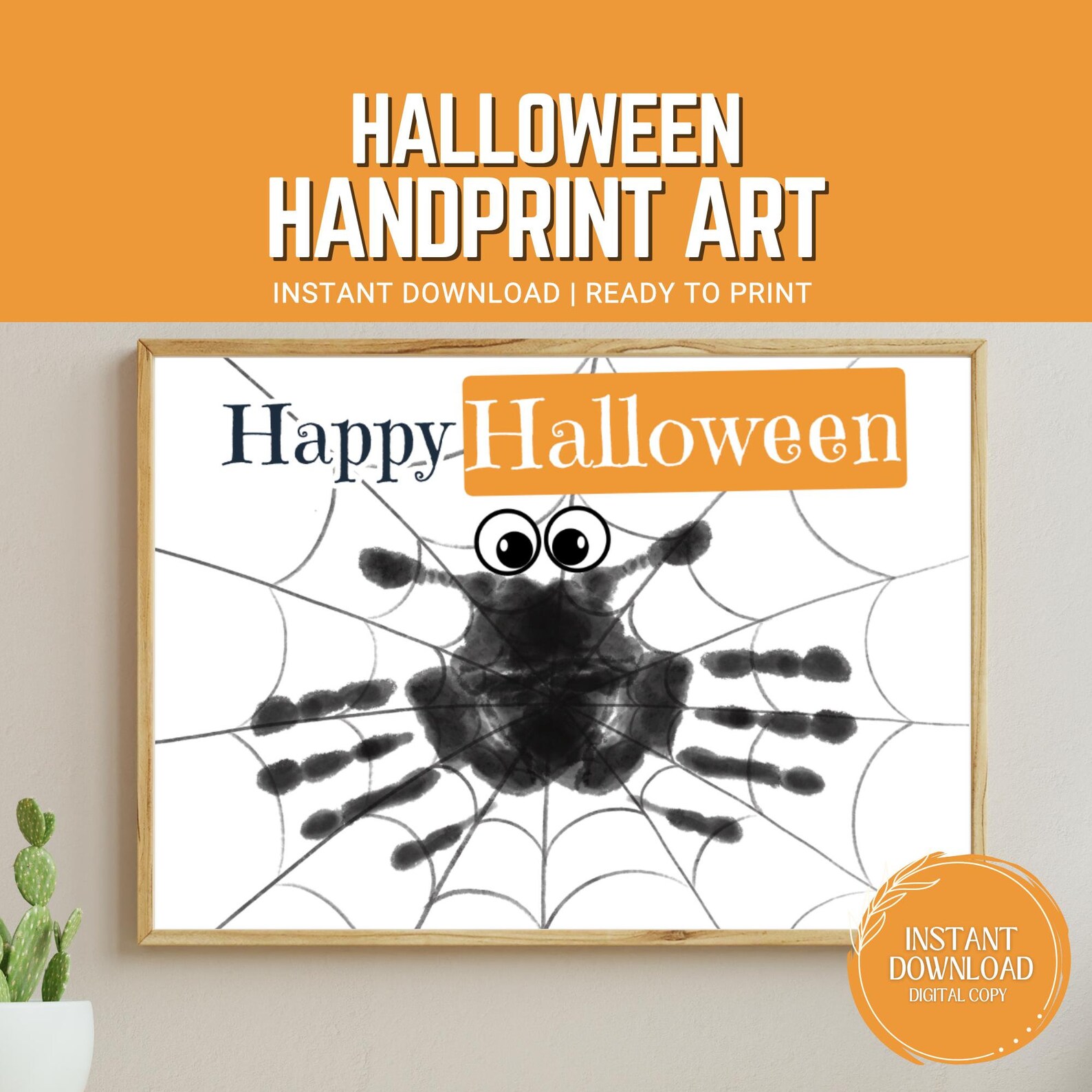Spider Halloween Handprint Art, Halloween Activity, Preschool Daycare ...