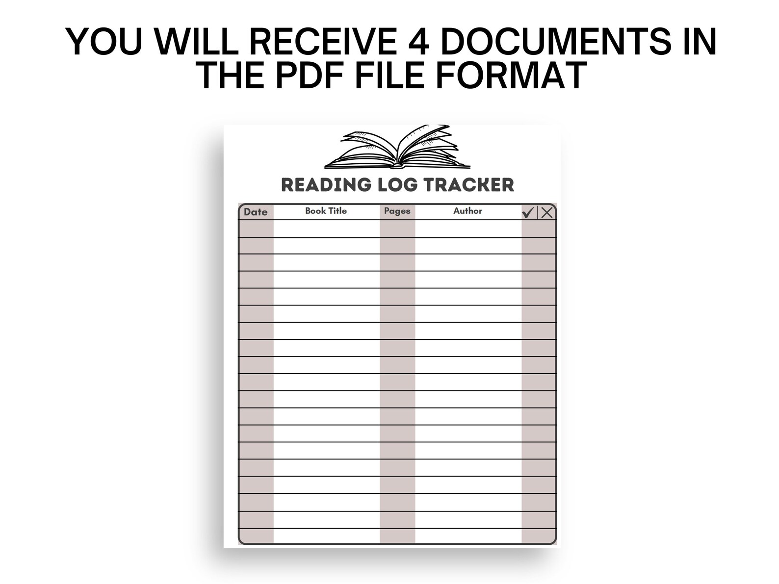 Reading Log Printable, Reading Tracker, Books to Read, Reading Log ...