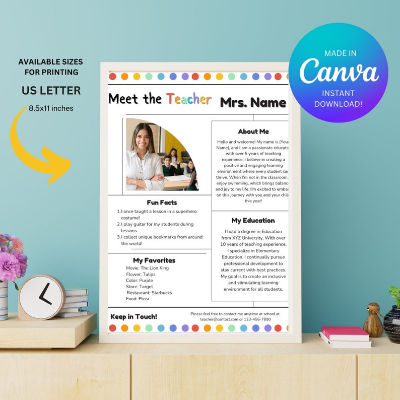 Editable Meet the Teacher Template | Meet the Teacher Letter | Teacher ...