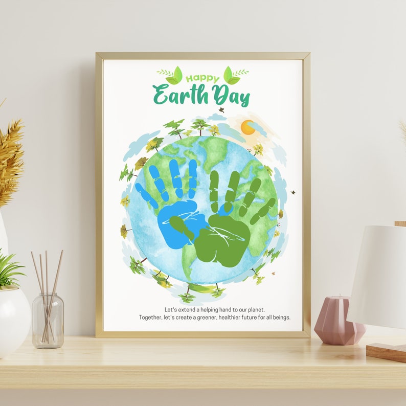 Handprint Craft, Earth Day Handprint Craft, Printable DIY Craft ...
