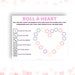 Valentine's Day Game, Roll A Heart Candy Dice Game, Valentine's Day ...