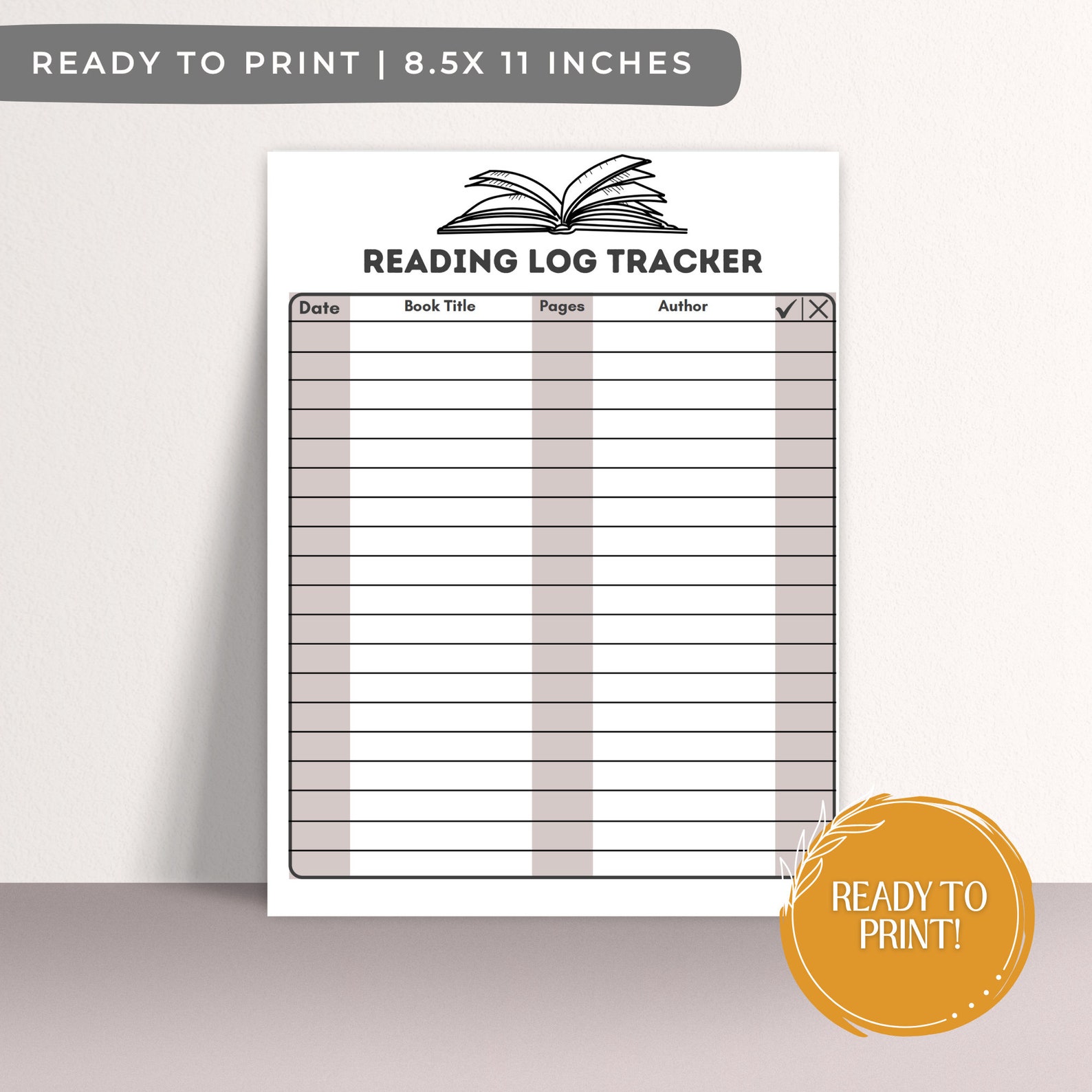 Reading Log Printable, Reading Tracker, Books to Read, Reading Log ...