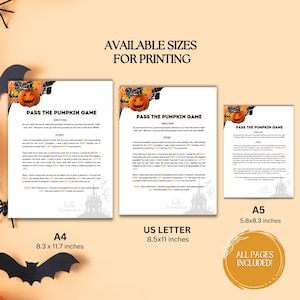 Pass the Pumpkin Halloween Game, Left Right Game, Pass the Gift ...