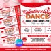 Valentine's Day Party Flyer, School Dance Ticket Invitation, Sweetheart ...