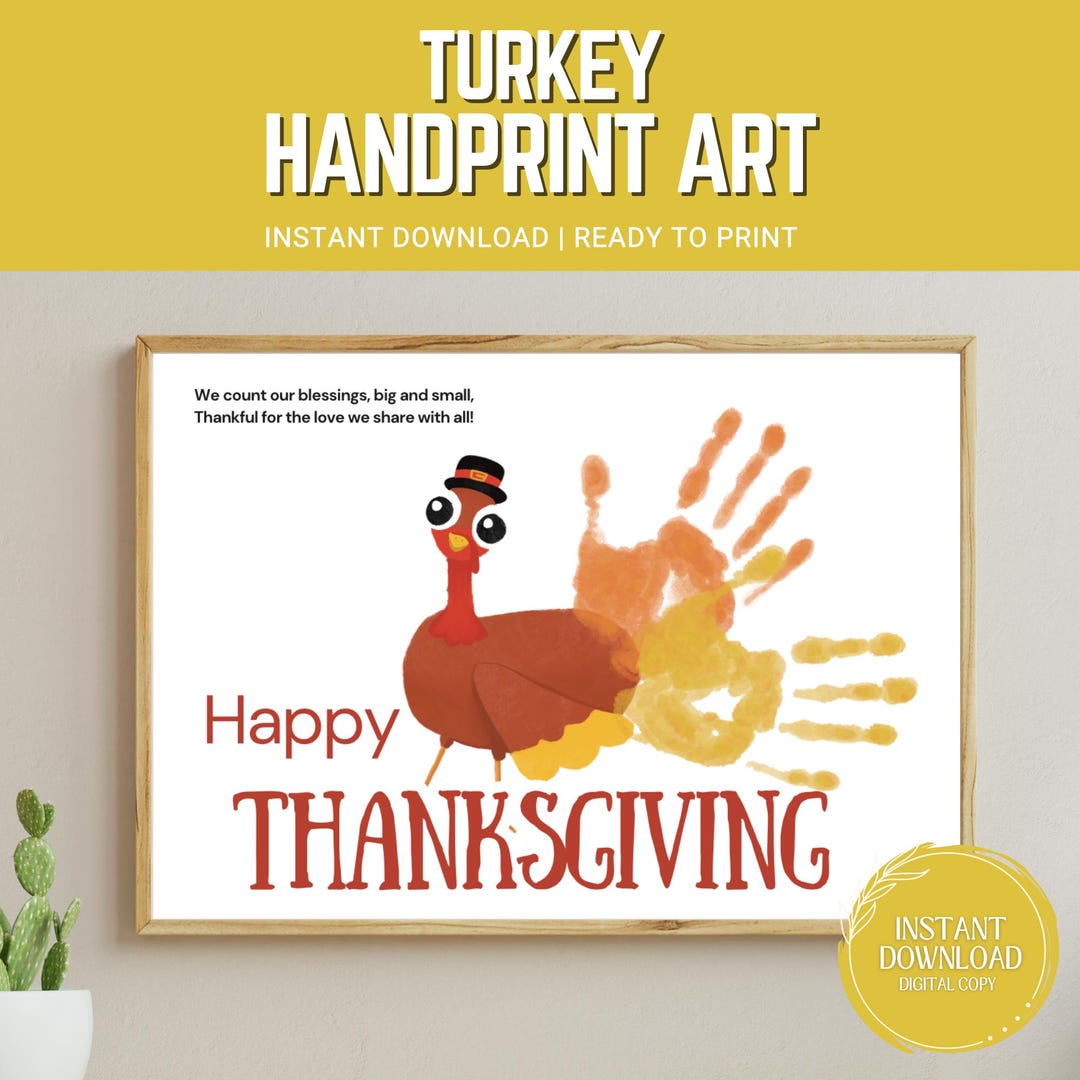Turkey Handprint Art, Thanksgiving Poem, Handprint Craft, Turkey Craft ...