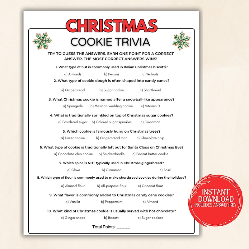 Christmas Cookie Game - Etsy