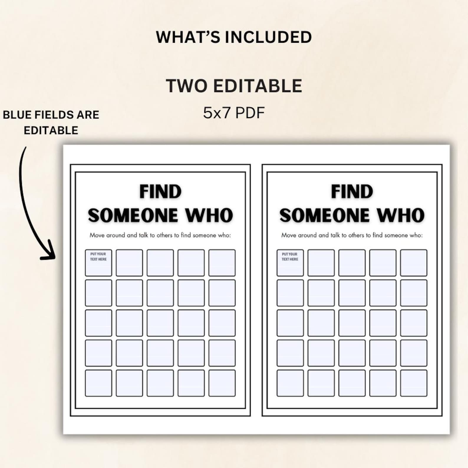 Find Someone Who Printable, Get to Know Bingo, Icebreaker Game, Find ...