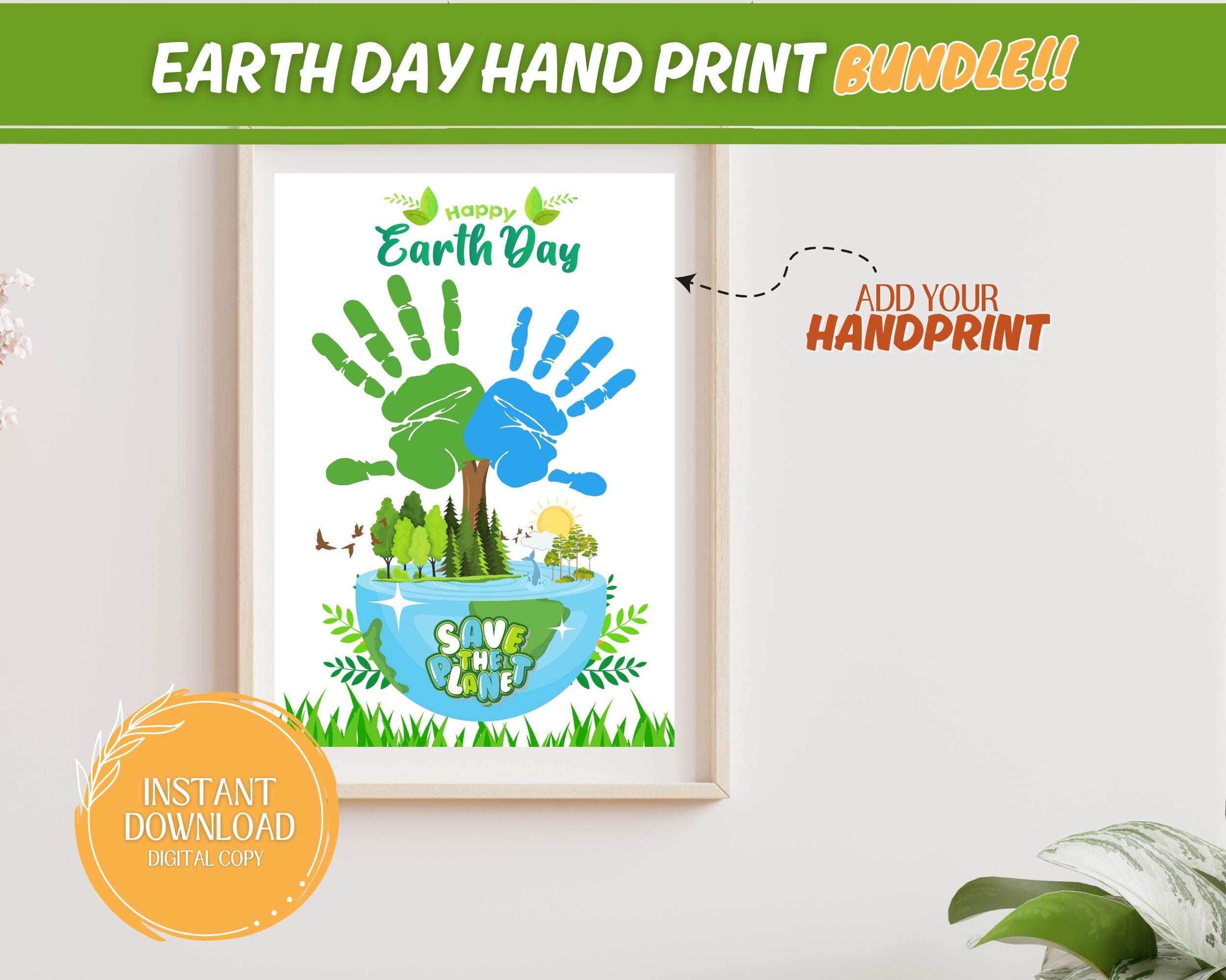 Earth Day Handprint Art, Earth Day Activity, Earth Day Handprint Craft ...