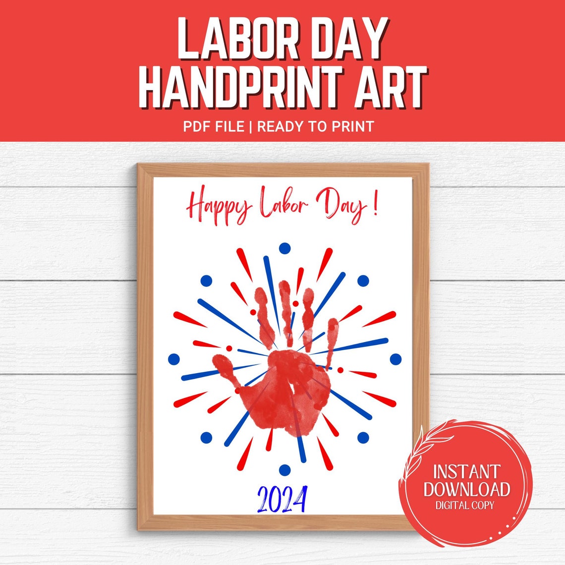 Labor Day Handprint, Labor Day Activity, Handprint Art, Patriotic ...