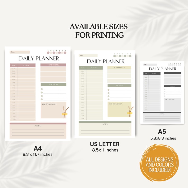 Daily to Do List, Daily Planner, Productivity Planner, Daily Planner ...