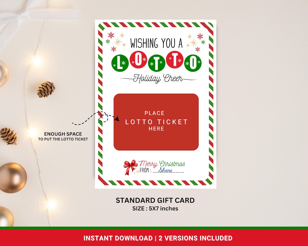 Christmas Lotto Ticket Holder, Christmas Lotto Ticket Gift Card Holder ...