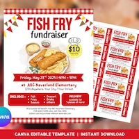 Fish Fry Flyer Template - Etsy