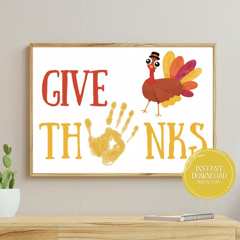 Turkey Handprint Art, Thanksgiving Activity, Preschool Daycare Toddler ...