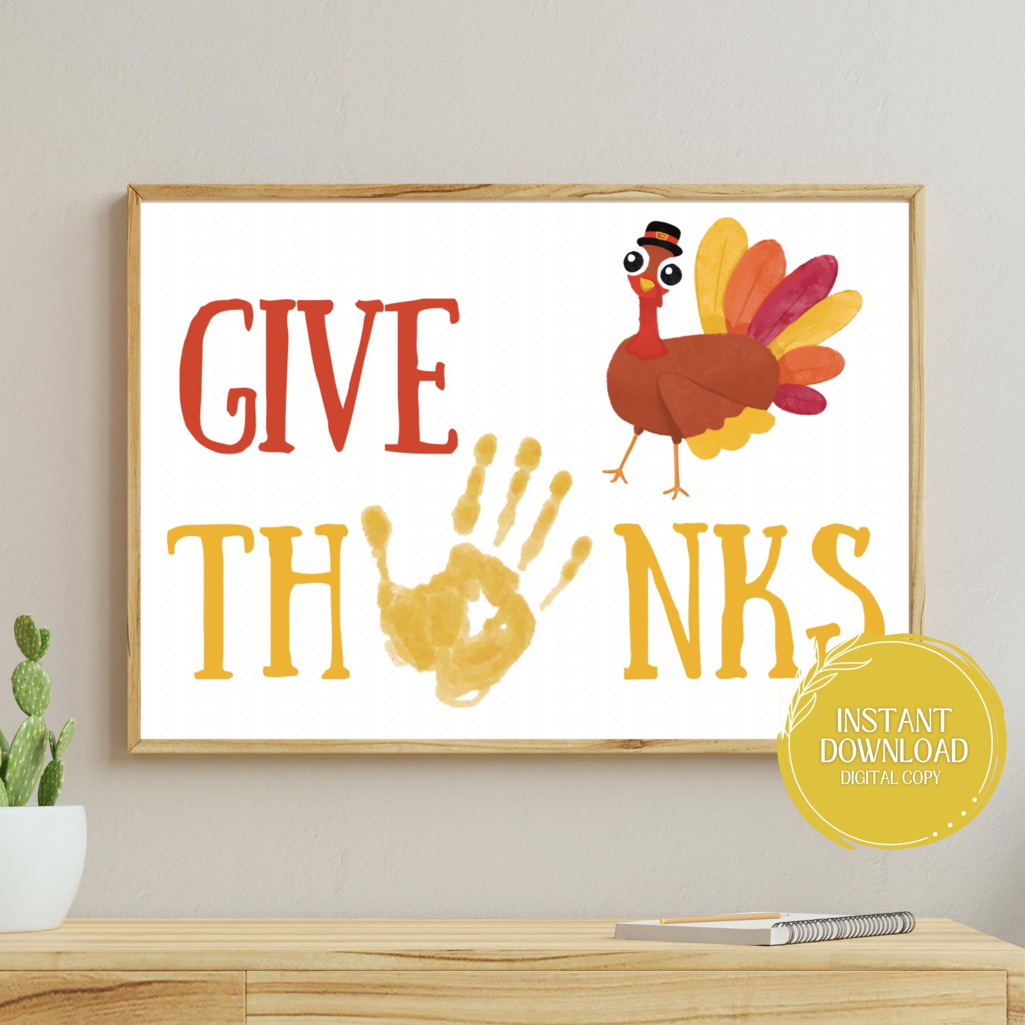 Turkey Handprint Art, Thanksgiving Activity, Preschool Daycare Toddler ...