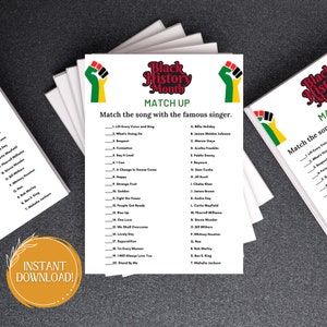 Black History Trivia Game, Black History Month Music Trivia, African ...