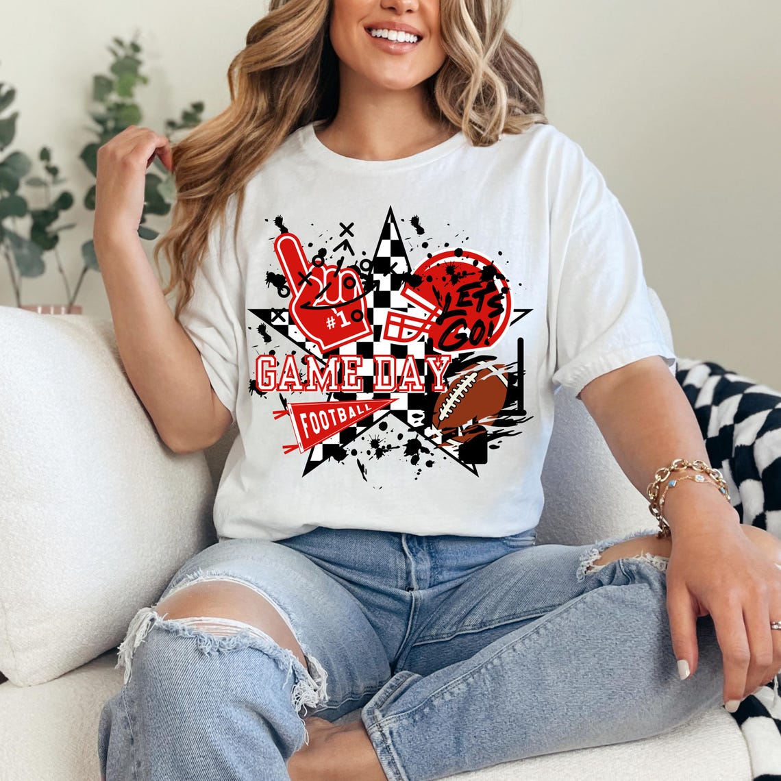 Red Football Png, Let's Go Png, Checkered Football Png, Trendy Png, Red ...