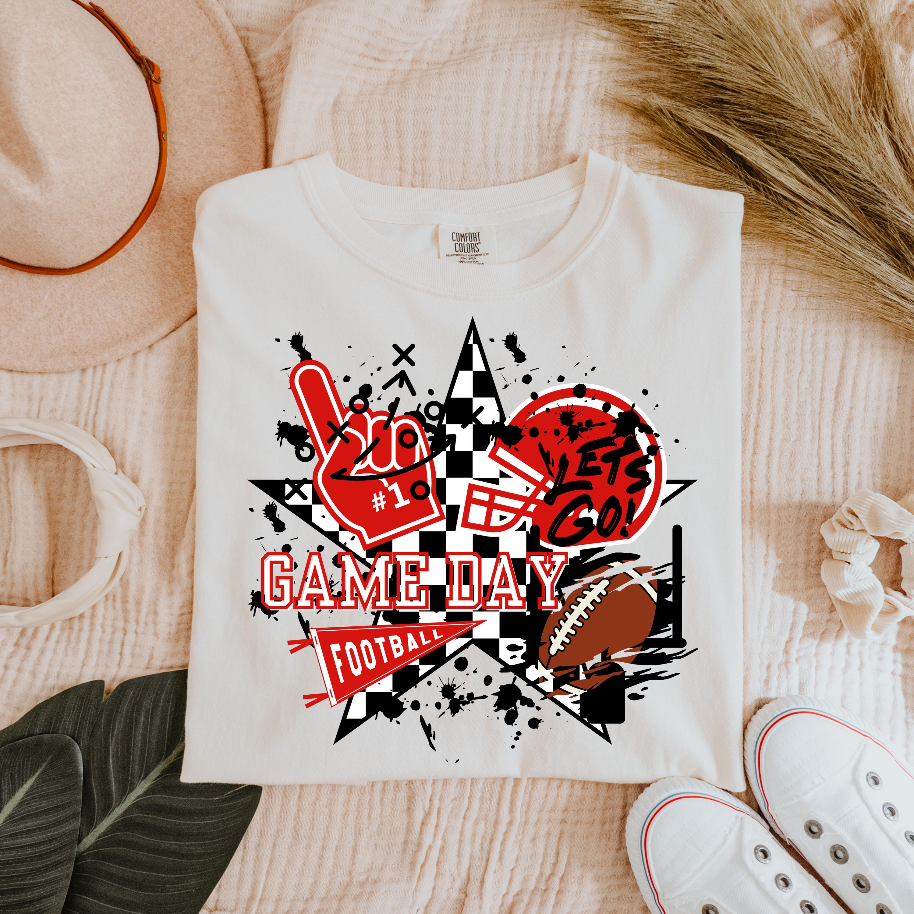 Red Football Png, Let's Go Png, Checkered Football Png, Trendy Png, Red ...