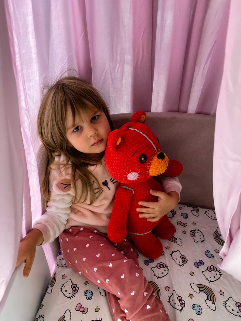 New Cocomelon Red Teddy Bear Cocomelon Toyscrochet Cocomelon | Etsy UK