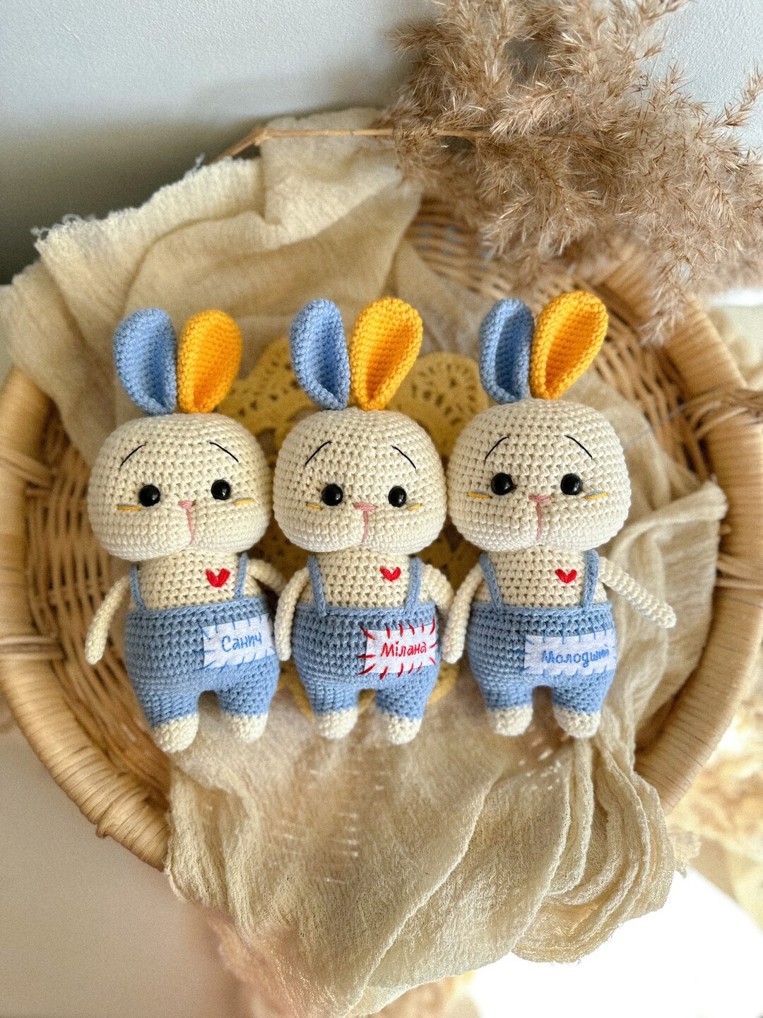 Crochet Plush Ukrainian Bunny,crochet Gifts From Ukraine,plush Bunny ...