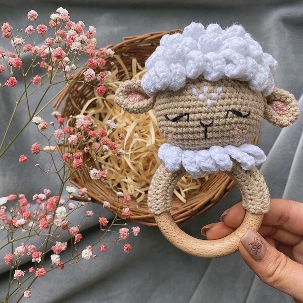 Pink Baby Rattle - Etsy