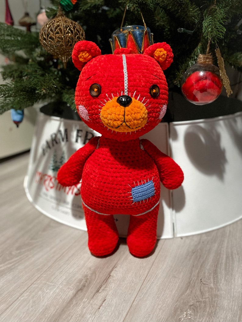 New Cocomelon Red Teddy Bear Cocomelon Toyscrochet Cocomelon | Etsy UK