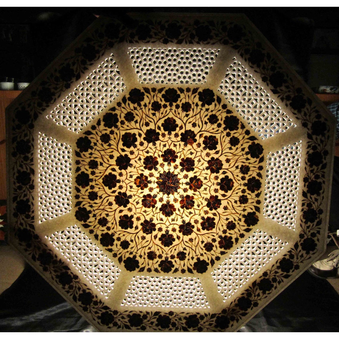 3030 Inch White Marble Paua Shell Inlay Floral - Etsy