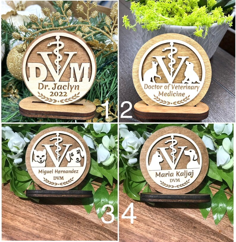 Veterinarian Personalized 3D Name Plaques, Pet Vet Doctor, Animal ...