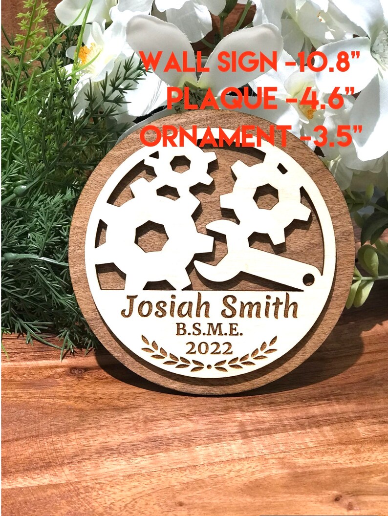 Engineer Mechanic Personalized 3D Plaque/grad Students - Etsy