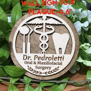 Dentist Personalized 3D Name Plaques/dental School Student Gif/dentist ...