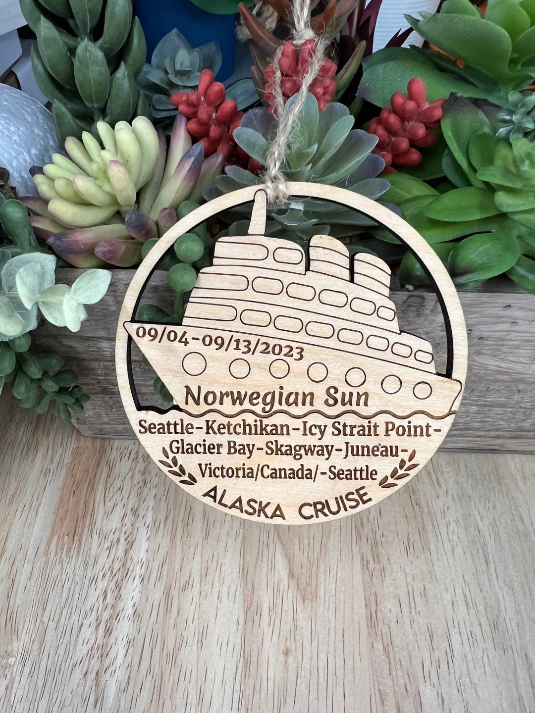 Cruise Ship Personalized Ornament/wooden Magnet/custom Cruise Gift ...