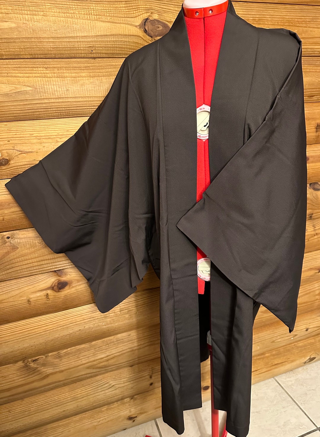 Japanese Mens Black Gray Tye Dye Haori Kimono Jacket Coat - Etsy