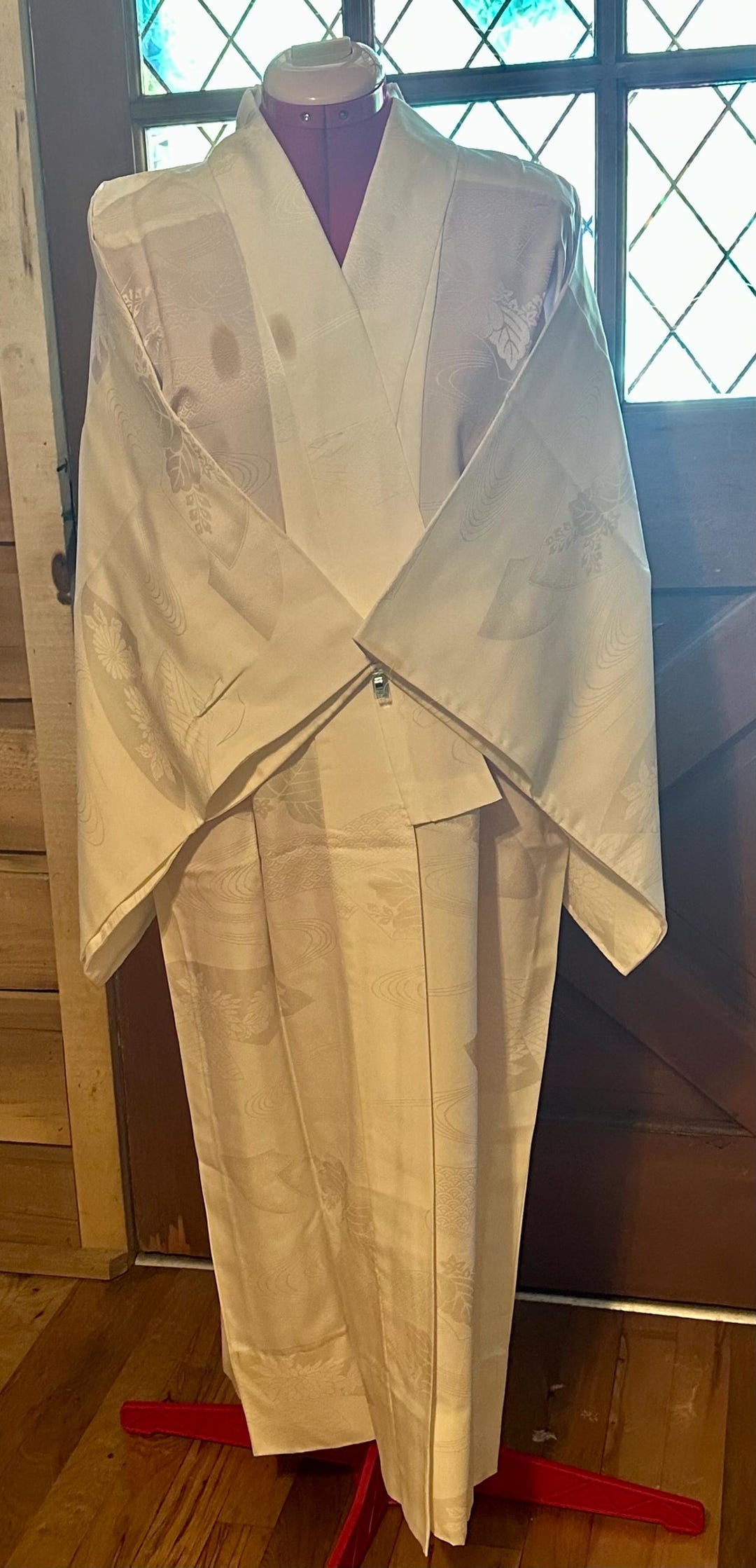 Japanese Kimono Floral White Silk Spring Juban Underwear Robe - Etsy