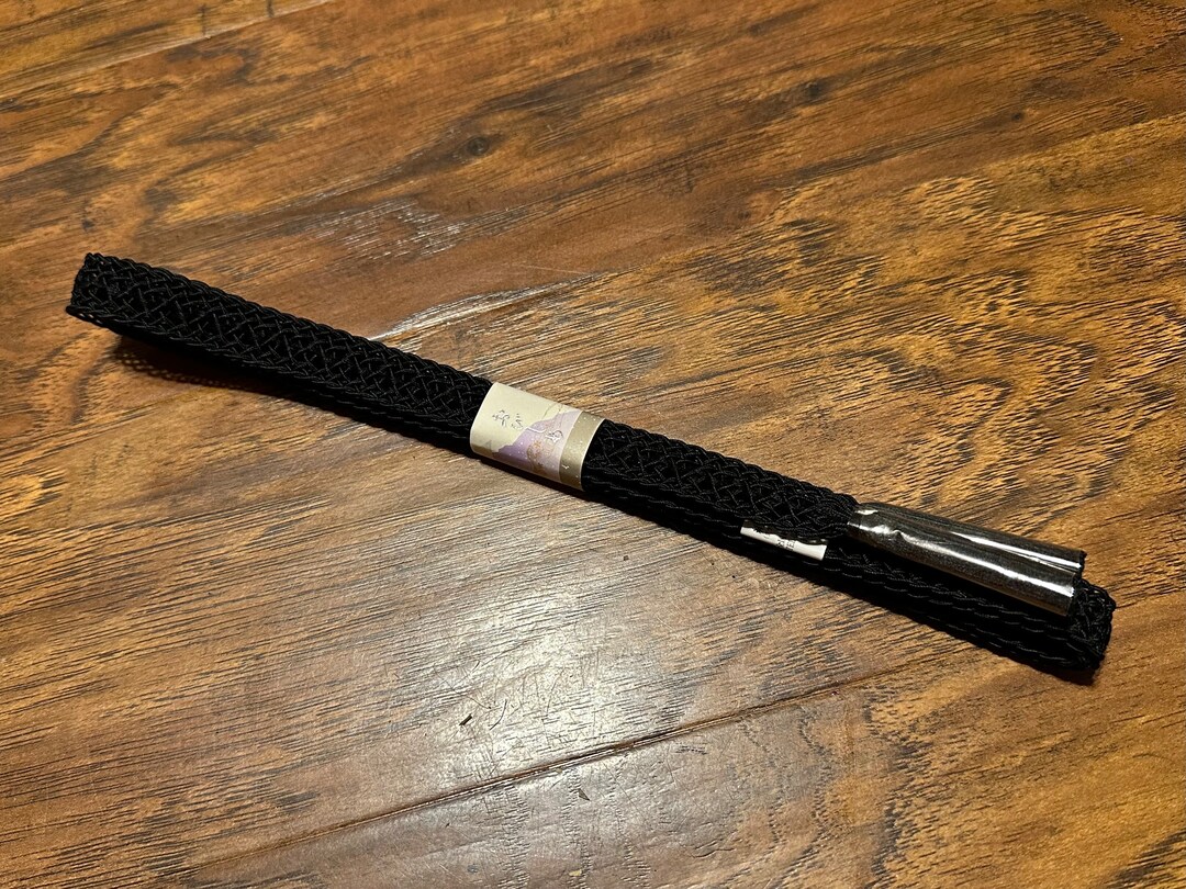 Japanese Kimono Gothic Black Obijime Belt Mourning Funeral Wear - Etsy