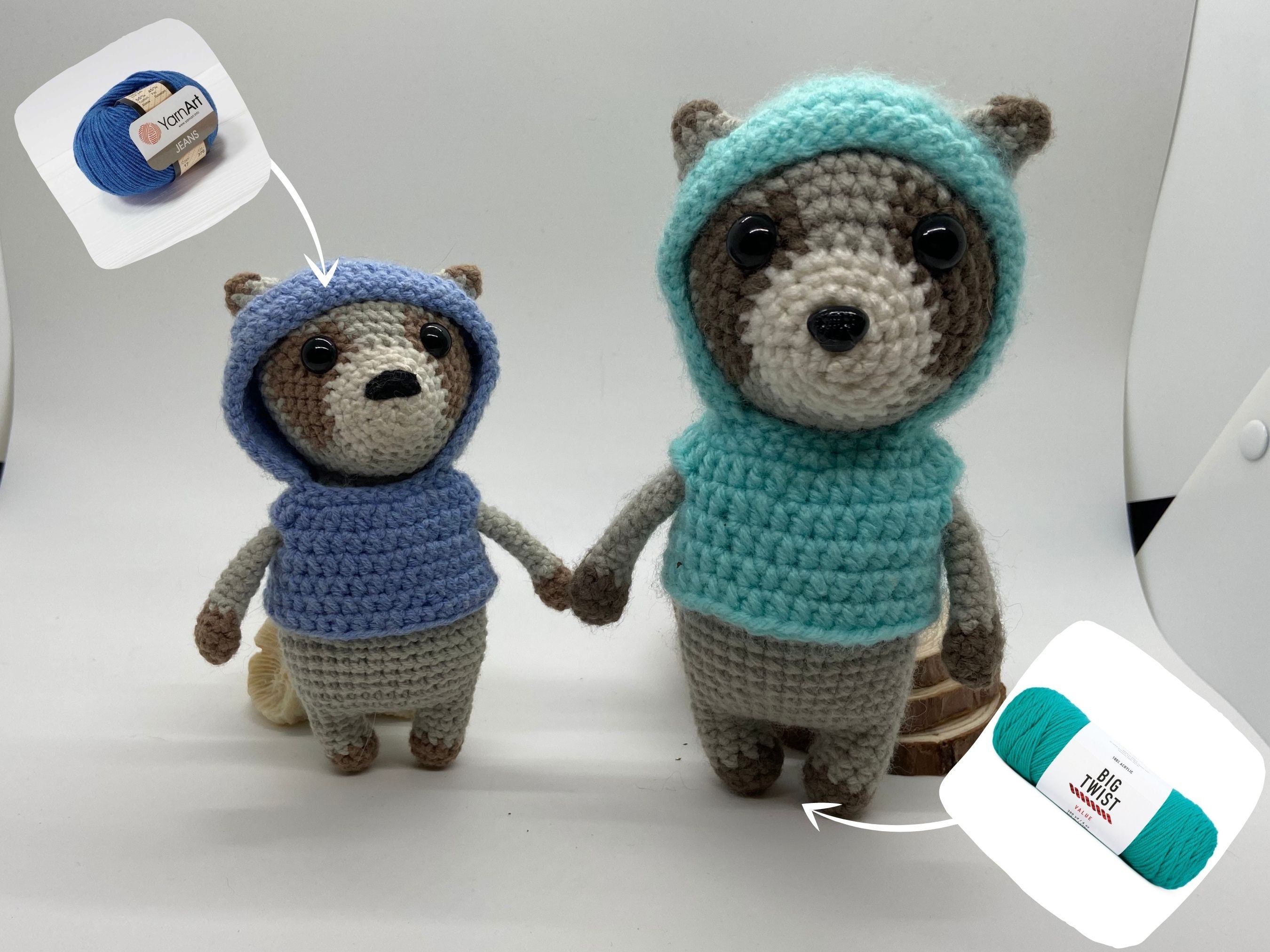 Crochet Pattern Raccoon in a Hoodie Forest Animals Woodland Creatures ...