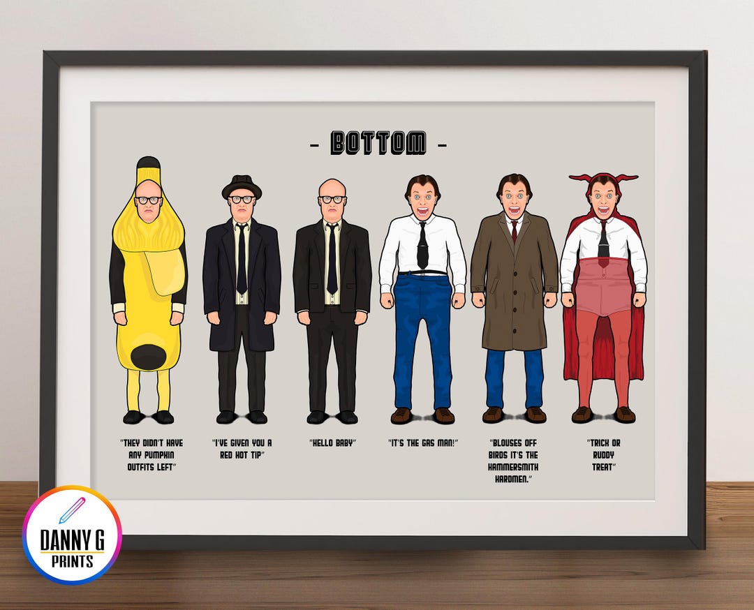 Bottom TV Show Outfits Artwork Wall Art Gift Print Poster - Etsy