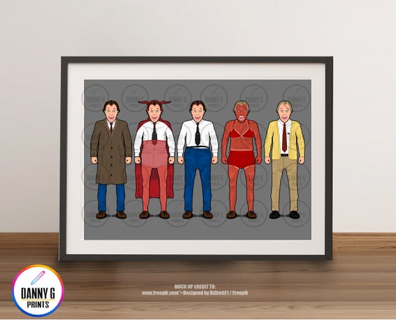 Rik Mayall Bottom TV Show Outfits Artwork Wall Art - Etsy
