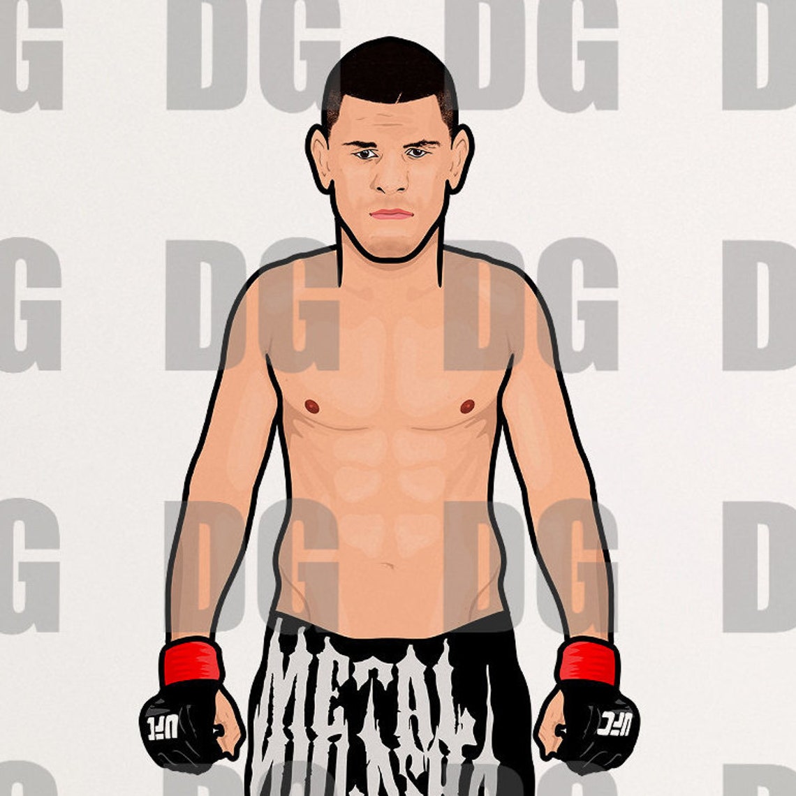 Nick Diaz UFC/MMA Artwork Wall Art Gift Print Poster | Etsy