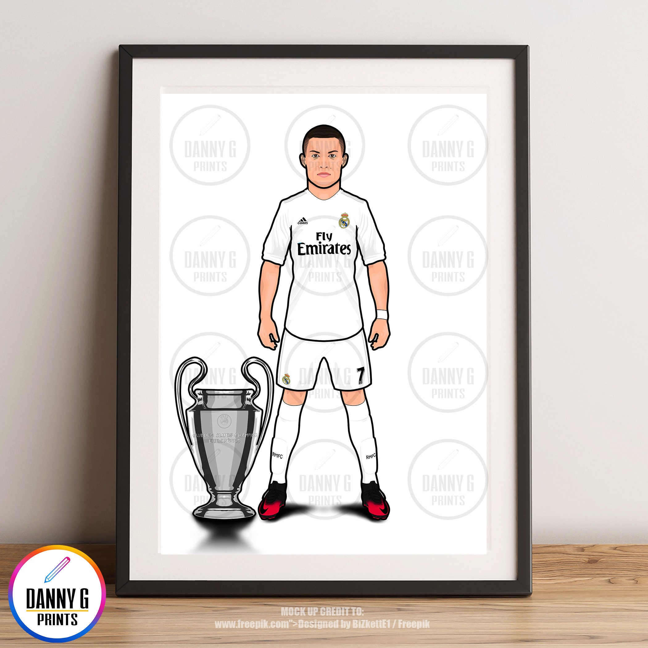 Ronaldo 2 Football Artwork Wall Art Gift Print Poster - Etsy UK