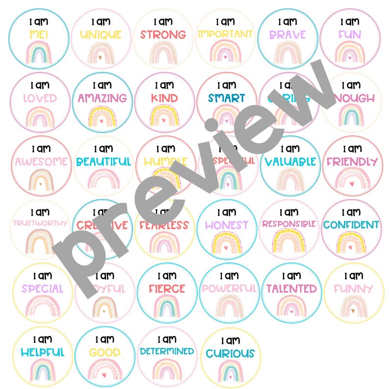 Positive Affirmations for Kids, Positive Self Talk, I Am Statements ...