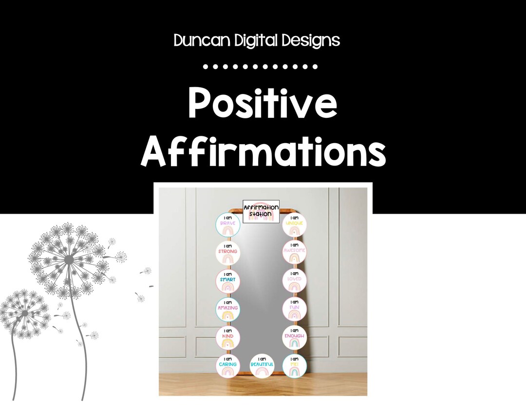 Positive Affirmations for Kids, Positive Self Talk, I Am Statements ...