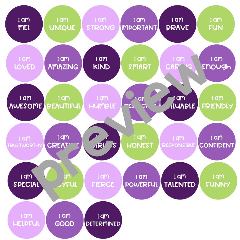 Positive Affirmations for Kids, Positive Self Talk, I Am Statements - Etsy