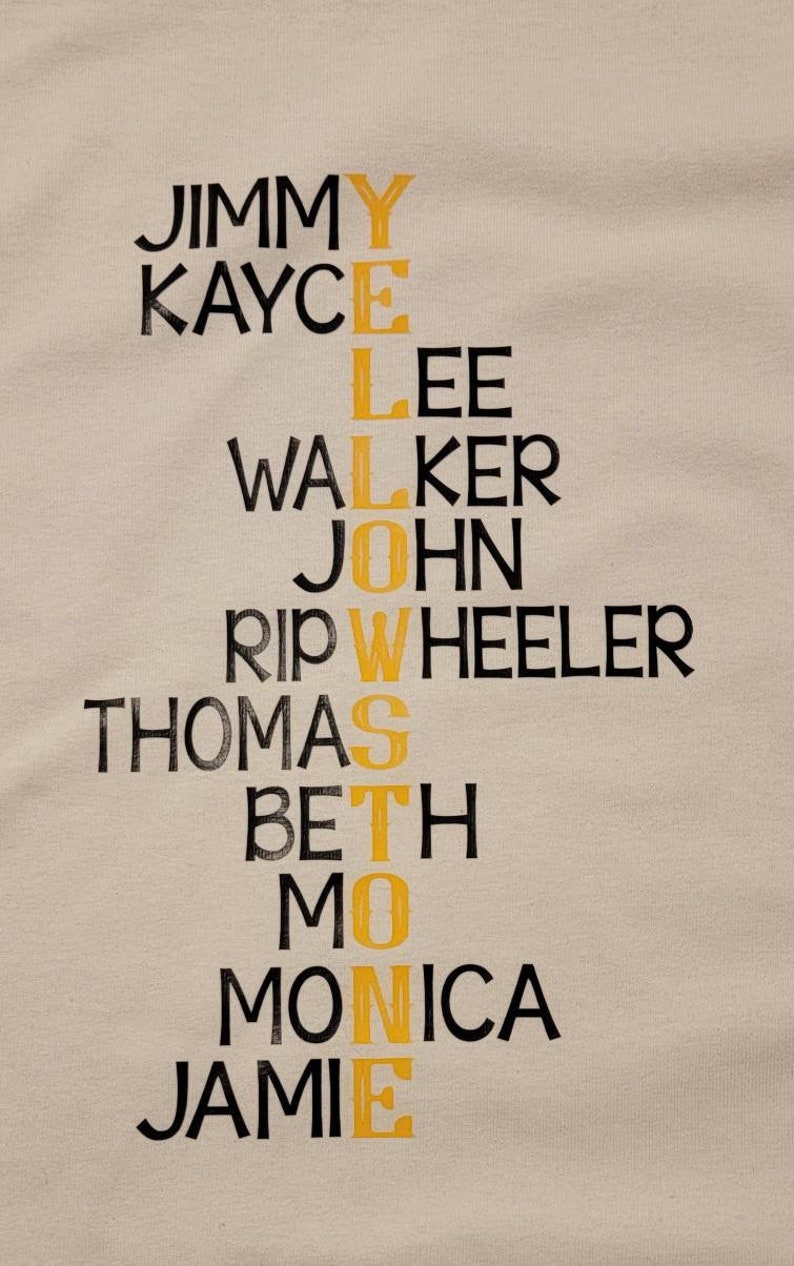 Yellowstone SVG, Yellowstone Characters, the Duttons - Etsy