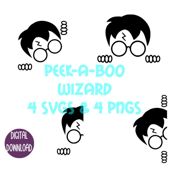 Peek-a-Boo Wizard SVG HP Wizard SVG make your own car | Etsy