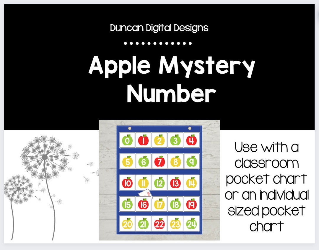 Apple Mystery Number, Hide and Seek Number Game, Classroom Math Game ...