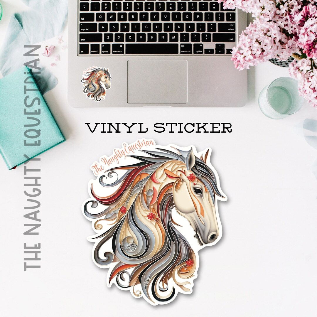 Fancy Horse Design Sticker, Western Decal - Etsy