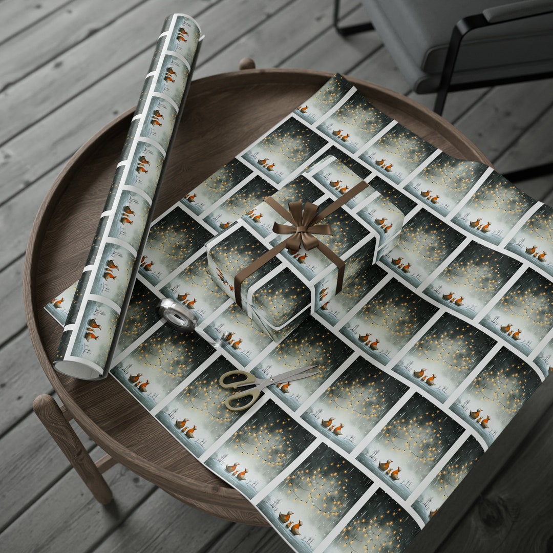 Ducks Holiday Wrapping Paper, Barn Gift Wrap, Farmyard Birthday Paper ...