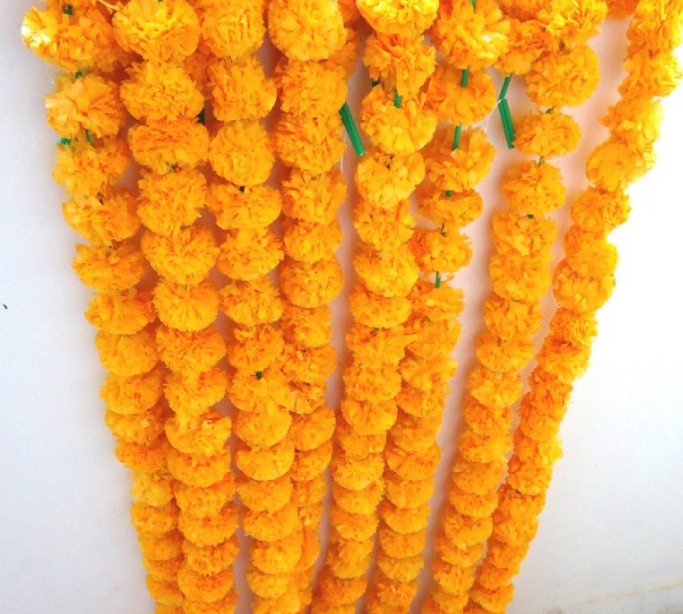 Artificial Marigold Flowers Garland Strings Decoration Diwali ...